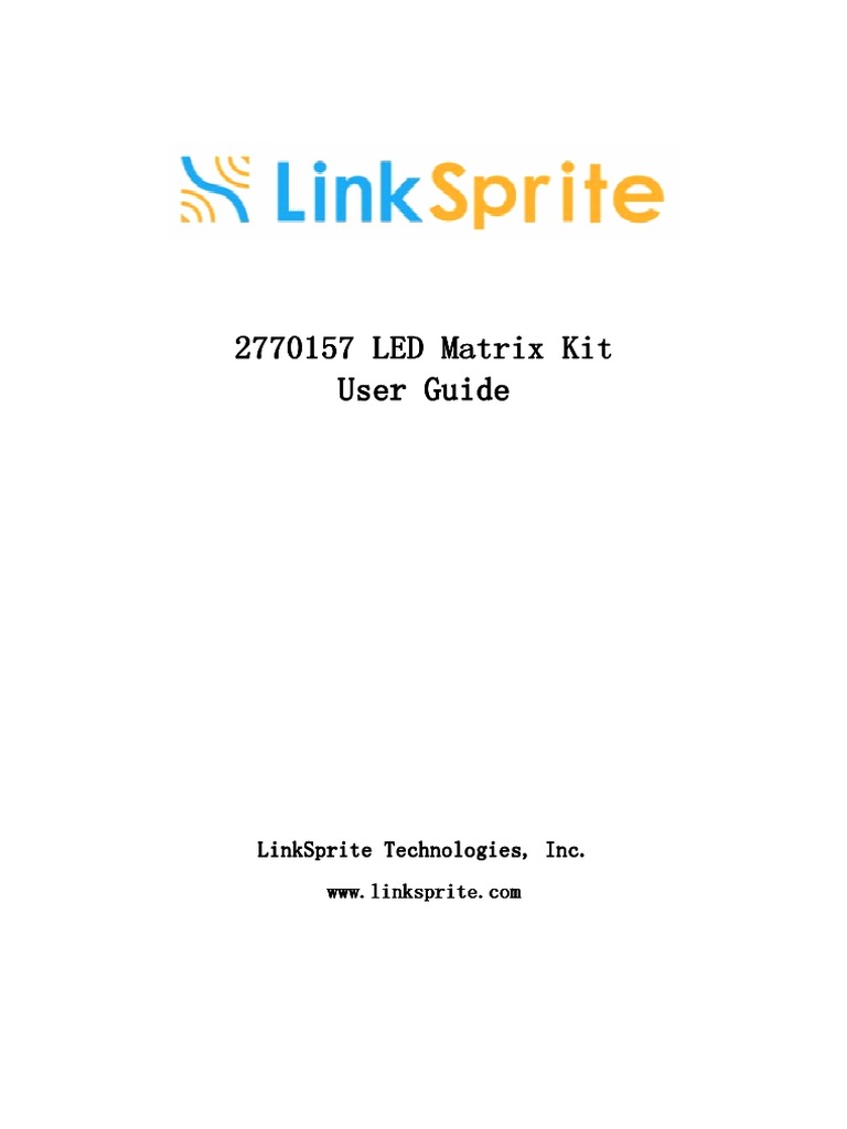 LED Martix Kit User Guide V2 | PDF | Arduino | Interface (Computing)