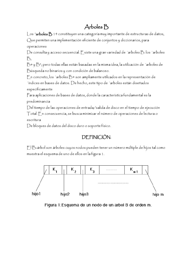 Arboles B | PDF | Áreas de informática | Informática