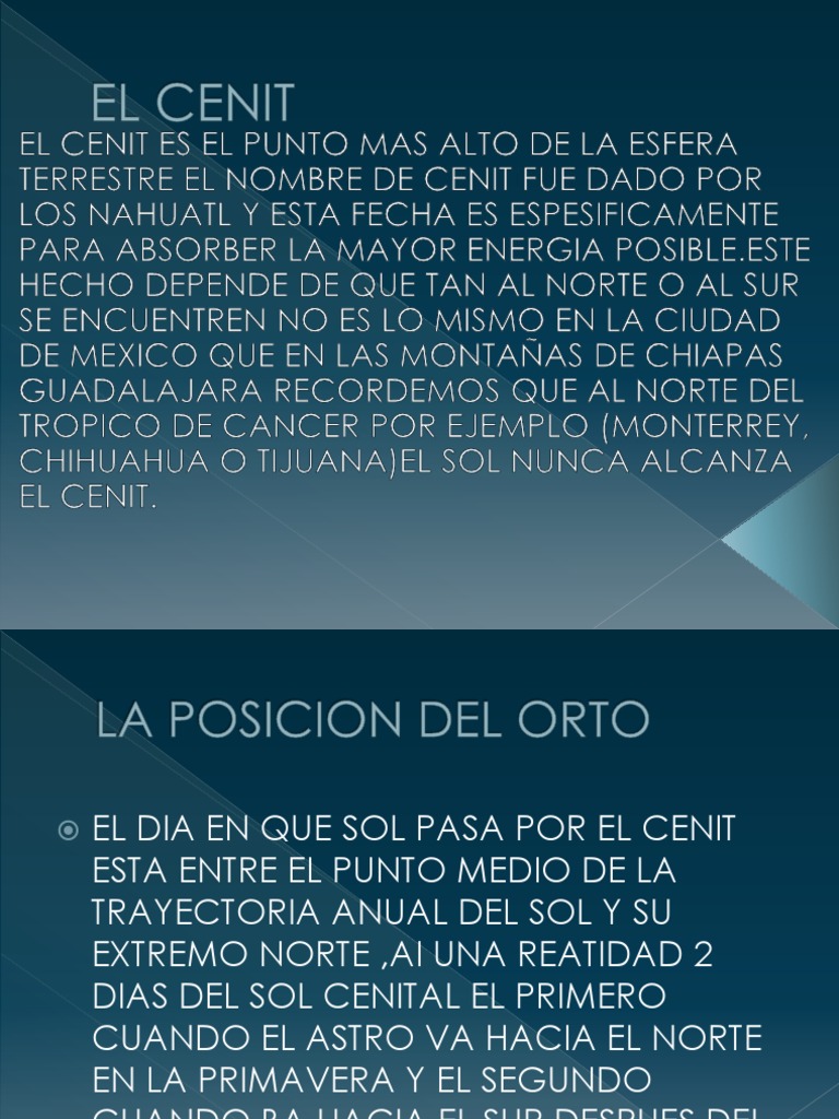 Días del Sol en el Cénit | PDF | Ciencia y matemáticas