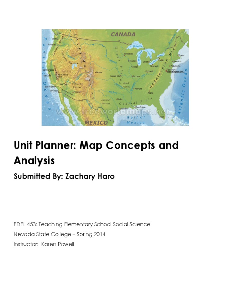 Unit Planner: Map Concepts and Analysis: Submitted By: Zachary Haro ...