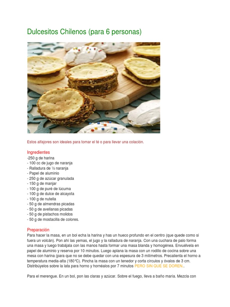 Dulcesitos Chilenos | PDF