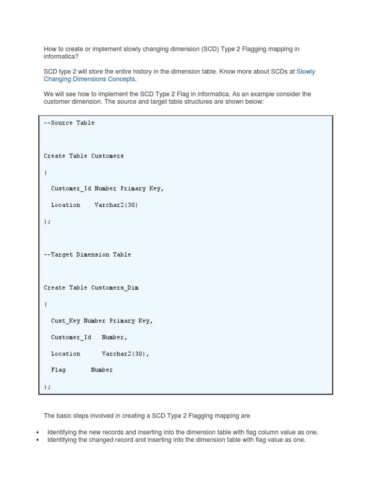 Scd2 Flag Implementation | PDF | Sql | Data