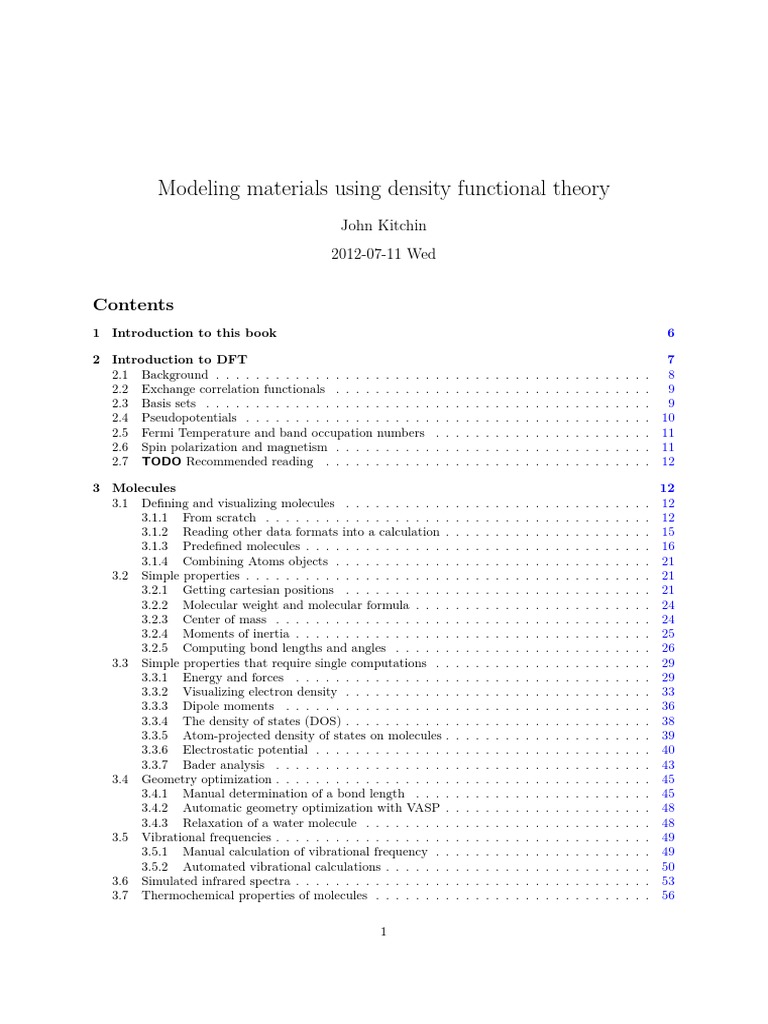 Density Functional Theory Quantum | PDF | Density Functional Theory ...