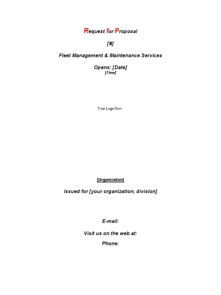 Fleet Management&Maintenance RFP | PDF | Request For Proposal | Fire Engine