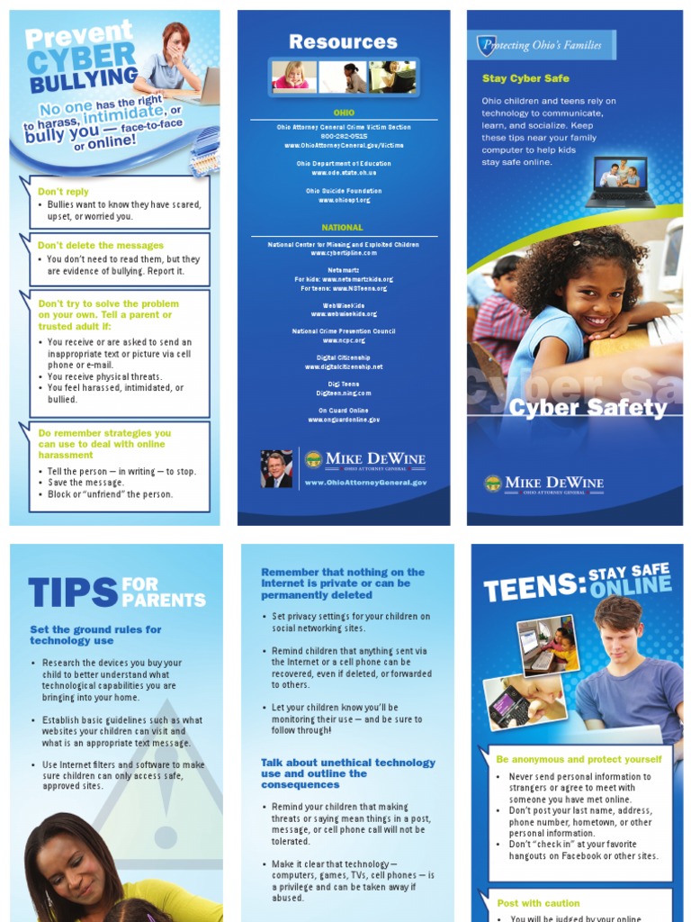 Cyber Safety Brochure | PDF | Cyberbullying | Computer Law