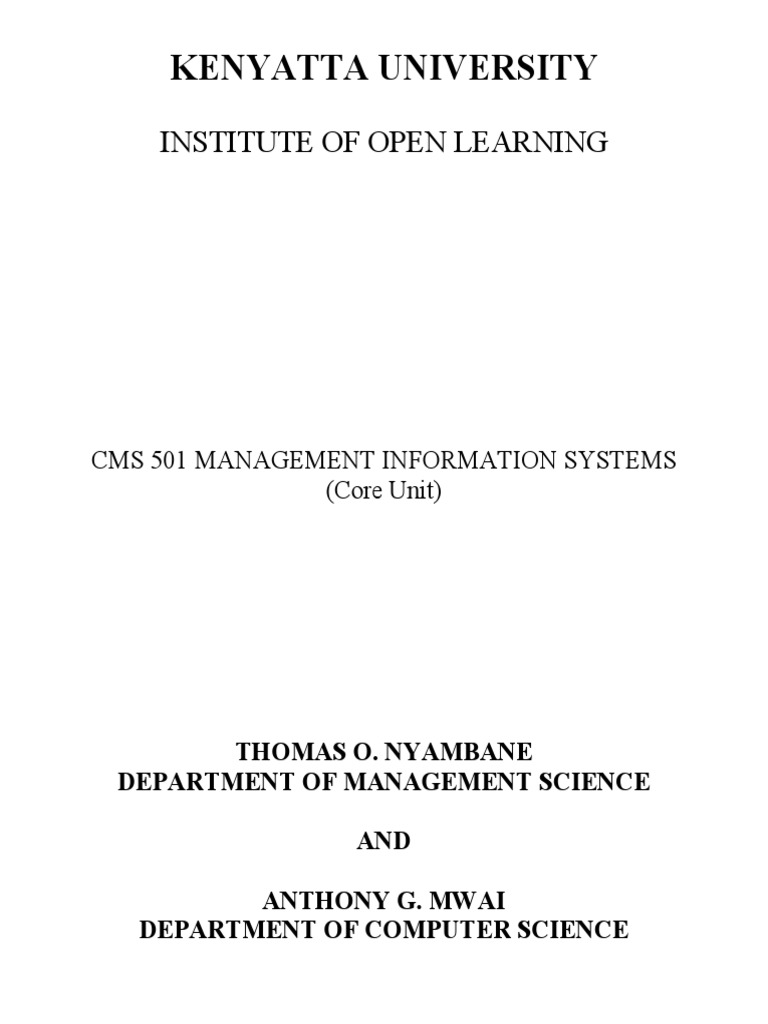 Management Information Systems | PDF