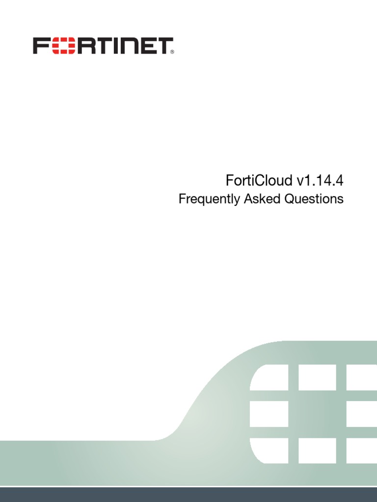 Forticloud Faq | PDF | Computer Network | Computer Data Storage