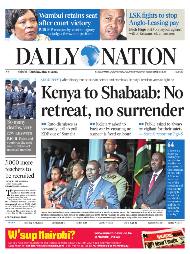 Daily Nation 06.05.2014 | PDF | Prosecutor | Kenya