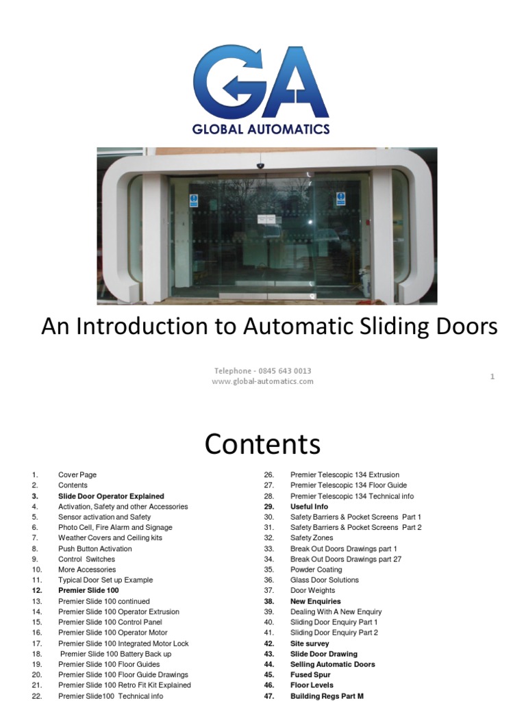 An Introduction To Automatic Sliding Doors | PDF | Door | Paint