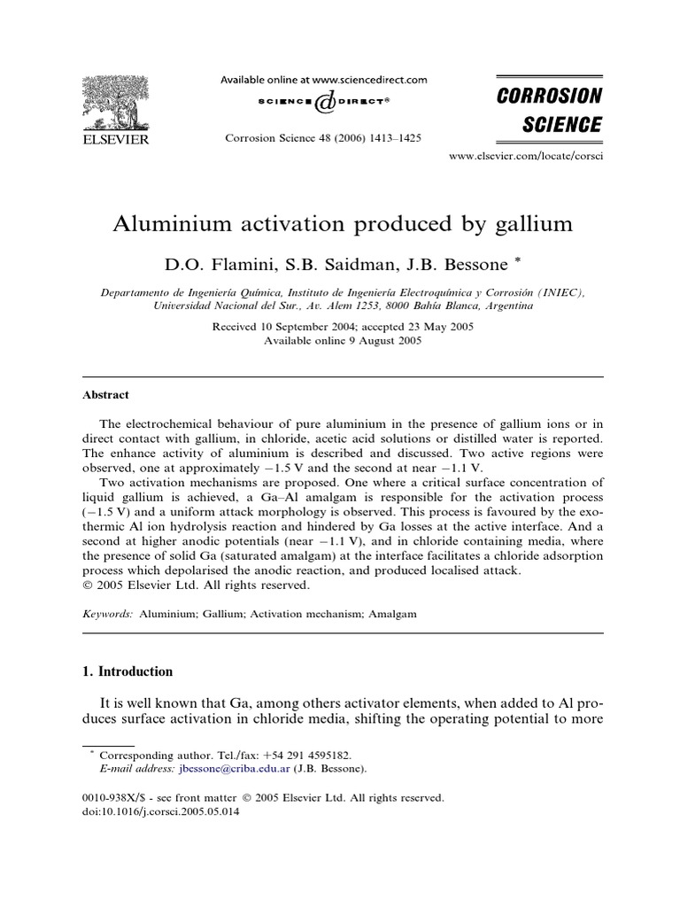 Aluminum Activation Gallium Mechanism | PDF | Aluminium | Corrosion