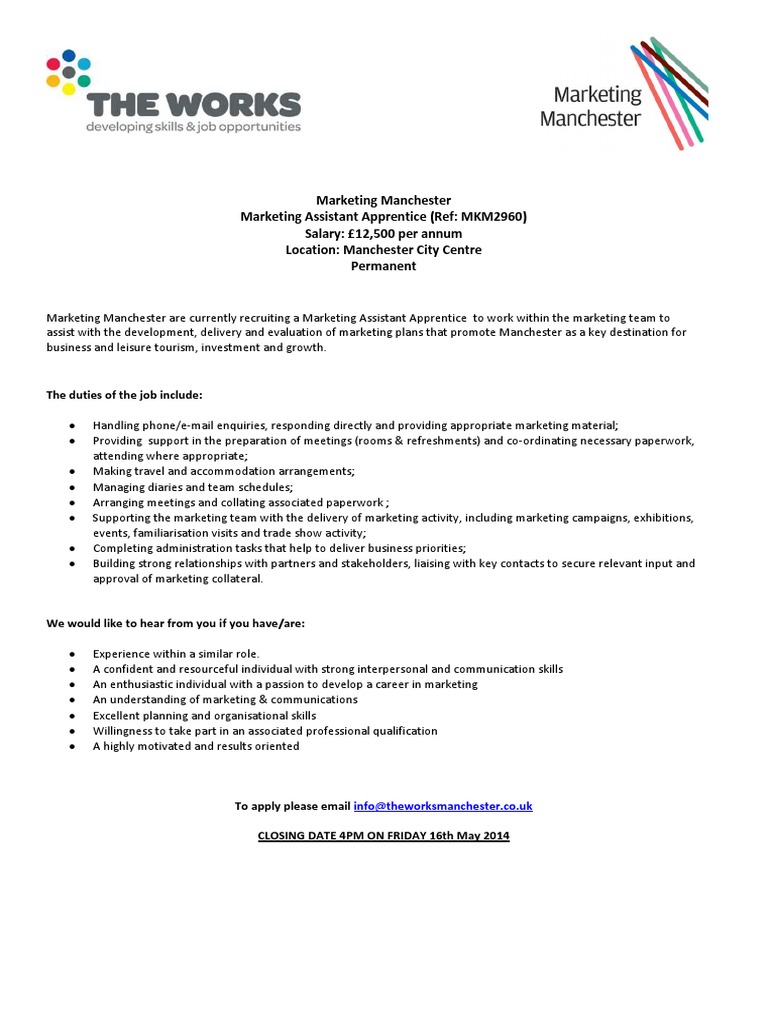 Marketing Apprentice Opportunity | PDF