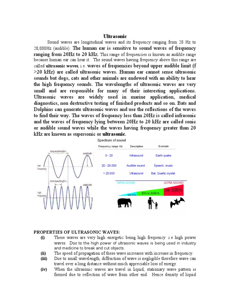 Ultrasonic Sound Waves | PDF | Medical Ultrasound | Ultrasound