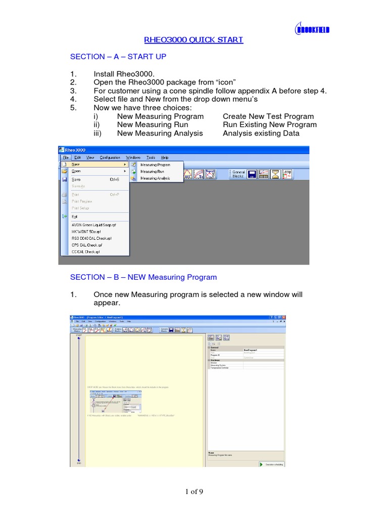 RHEO3000 Quick Start | PDF | Icon (Computing) | Data