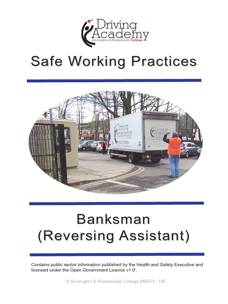 Banksman Reversing Assistant Workbook | Safety | Road Transport