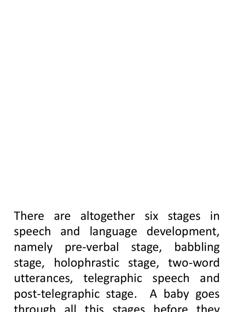 The Six Stages of Speech and Language Development from Pre-Verbal to ...