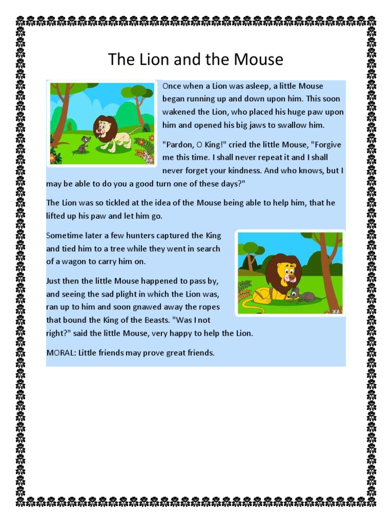 The Lion and The Mouse | PDF | Sheep | Gray Wolf
