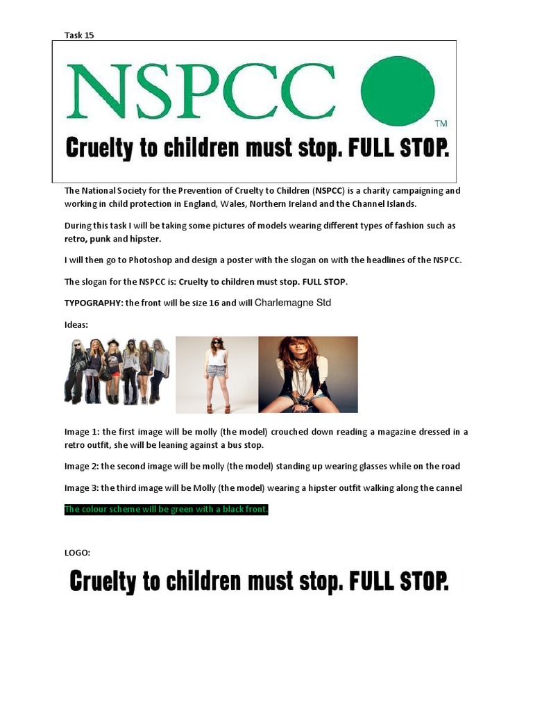 NSPCC Campaign Fashion Poster Design | PDF | Social Science