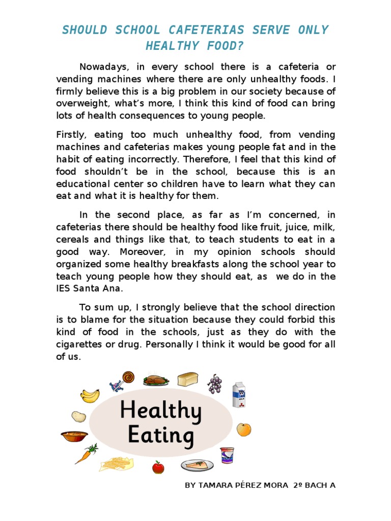 Healthy Food in School Cafeterias | PDF