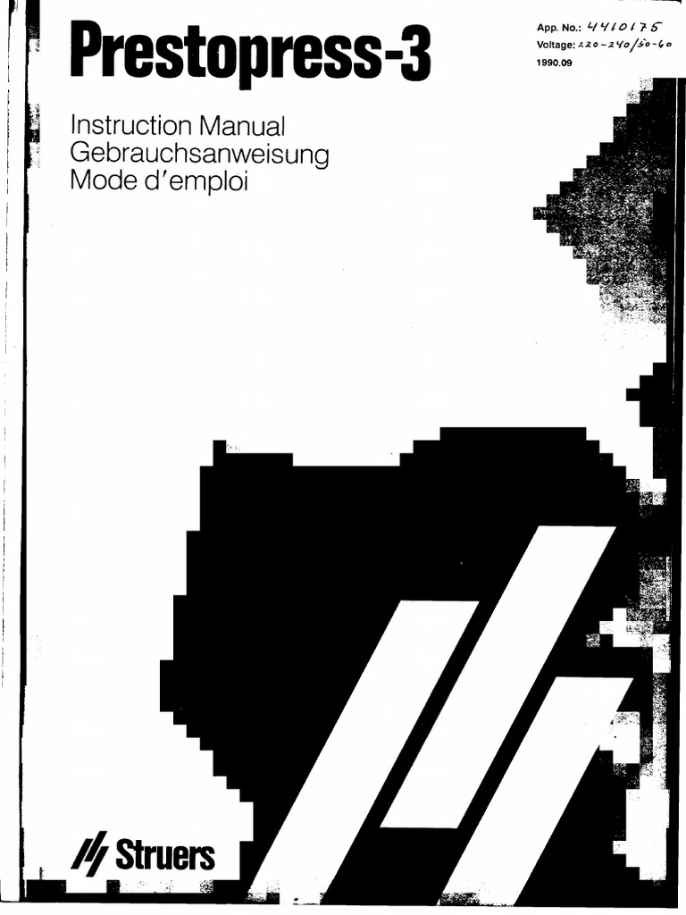 Struers Prestopress3 Embedded Press | PDF | Piston | Thermostat