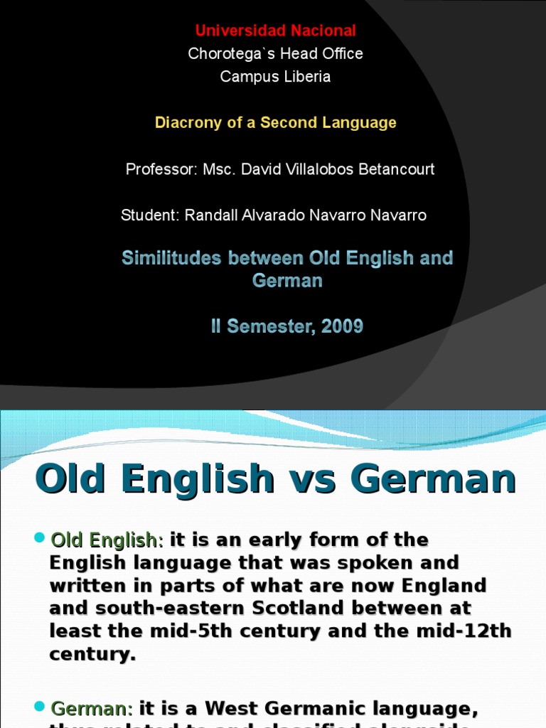 Old English vs German | German Language | English Language