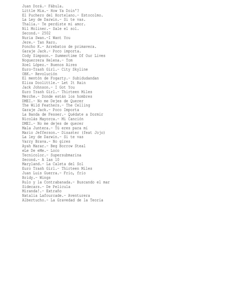 Canciones Deezer | PDF | Arte | Poesía