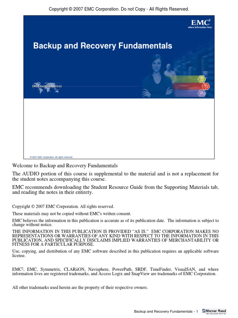 Backup and Recovery Fundamentalssrg | Download Free PDF | Backup | Computer Data Storage