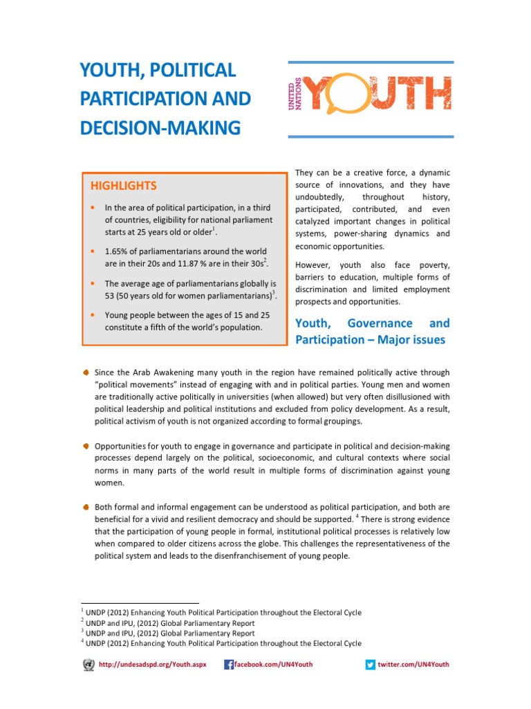 Youth Political Participation | Governance | United Nations Development ...