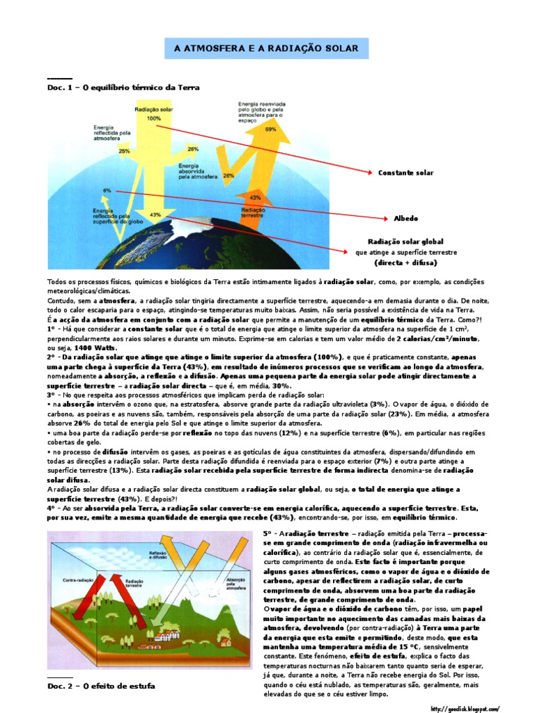 Atmosfera e Radiação Solar | PDF | Luz solar | Terra