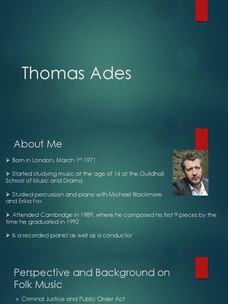 Thomas Ades Project | PDF | Art | Classics