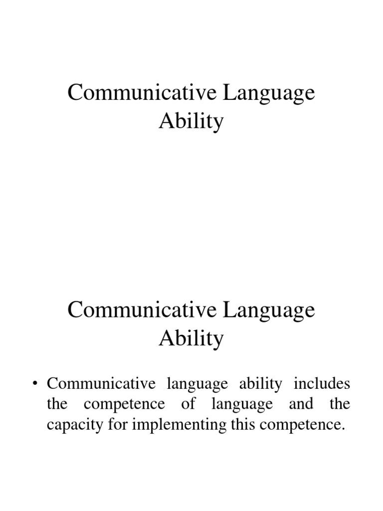Communicative Language Ability | Sociolinguistics | Competence (Human ...