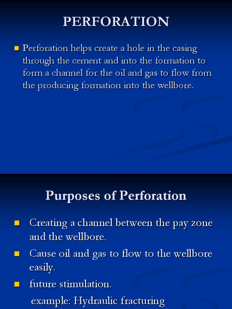 Perforation | PDF | Casing (Borehole) | Gun