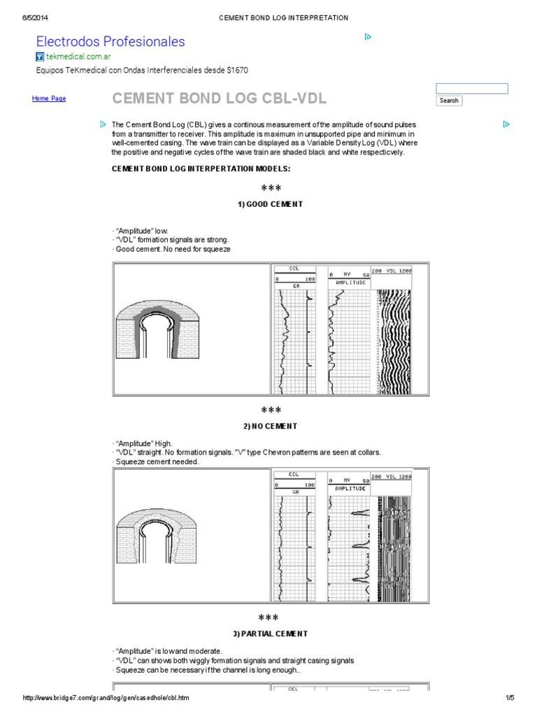 Cement Bond Log Interpretation Guide | PDF | Amplitude | Waves
