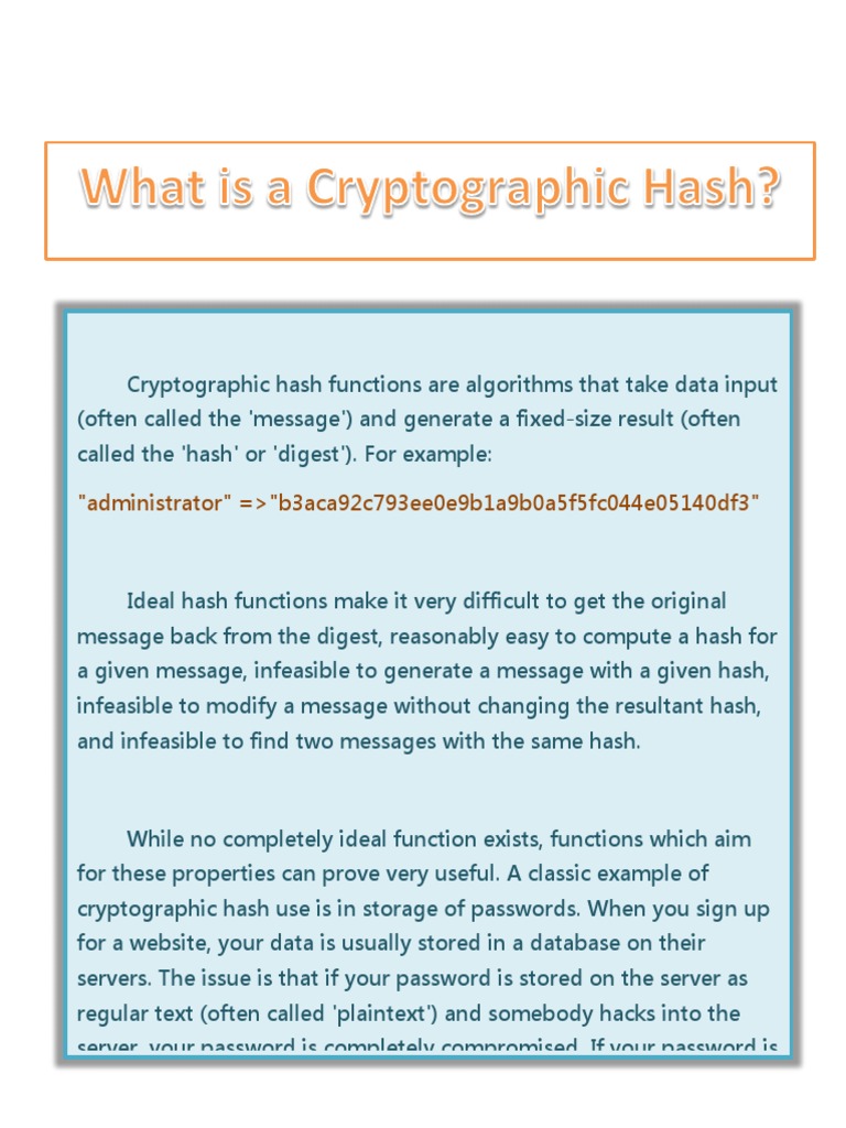 Simple Starters Guide To Cryptographic Hashes | PDF | Password ...