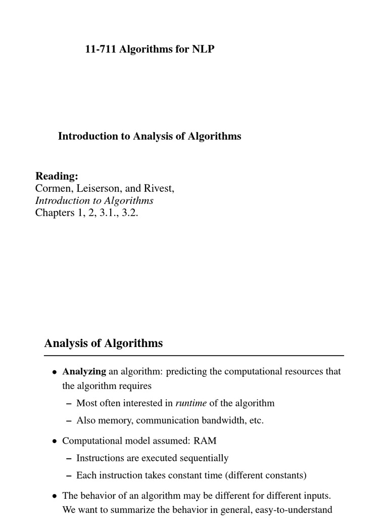 Intro To Algorithms 2 | Download Free PDF | Time Complexity | Systems ...