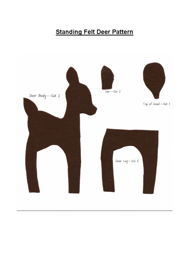 Standing Felt Deer Pattern | PDF | Home & Garden