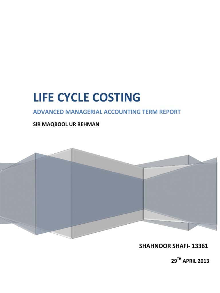 Life Cycle Costing Report | PDF | Life Cycle Assessment | Data Analysis