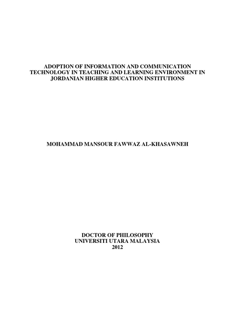 Mohammad Mansour Fawwaz Al-Khasawneh | PDF | Factor Analysis | Data Analysis