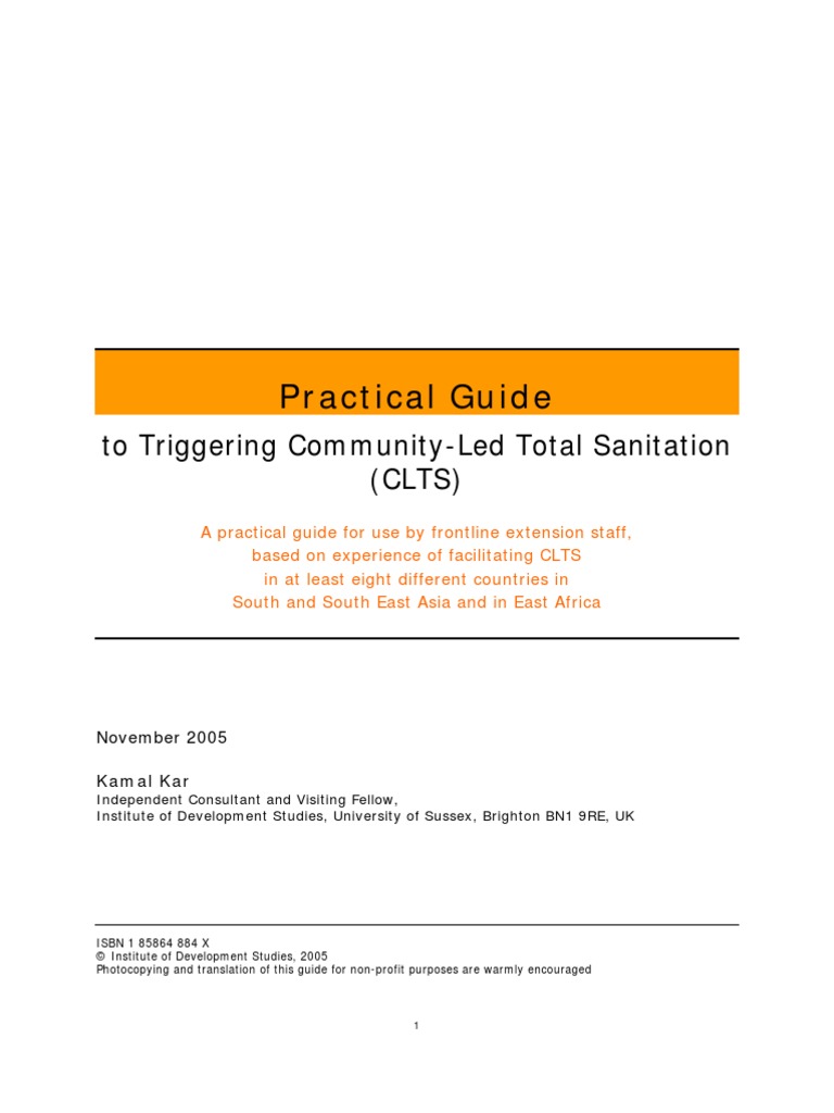 Guidelines For Triggering CLTS 0 | PDF | Sanitation | Hygiene