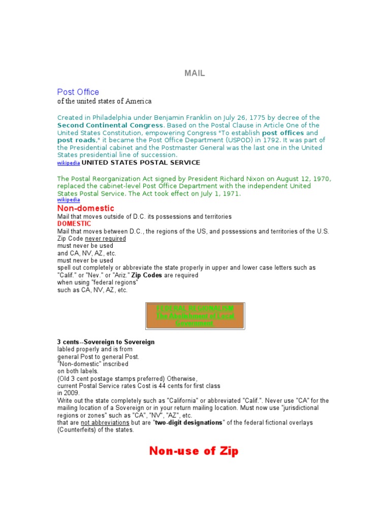 How To Do Mailing ALL MAIL | PDF | United States Postal Service | Zip Code
