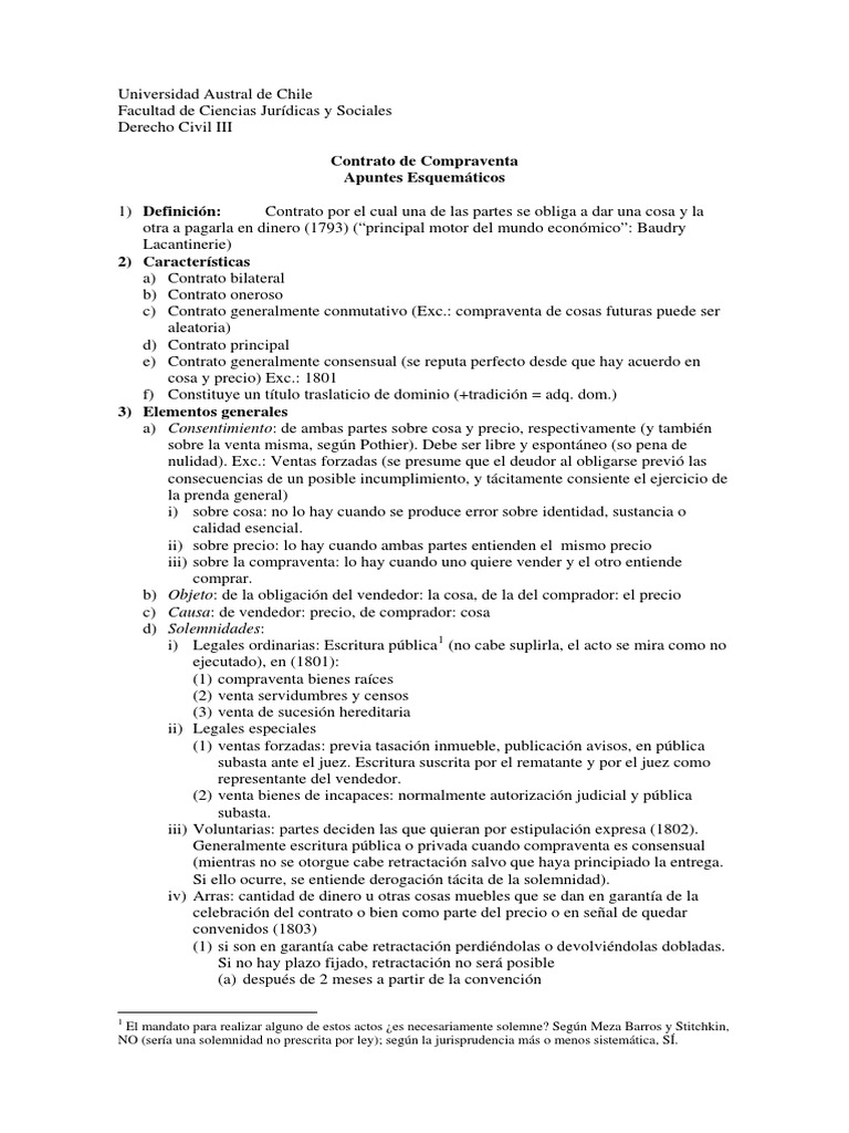Esquema Compraventa | PDF | Propiedad | Jurisprudencia