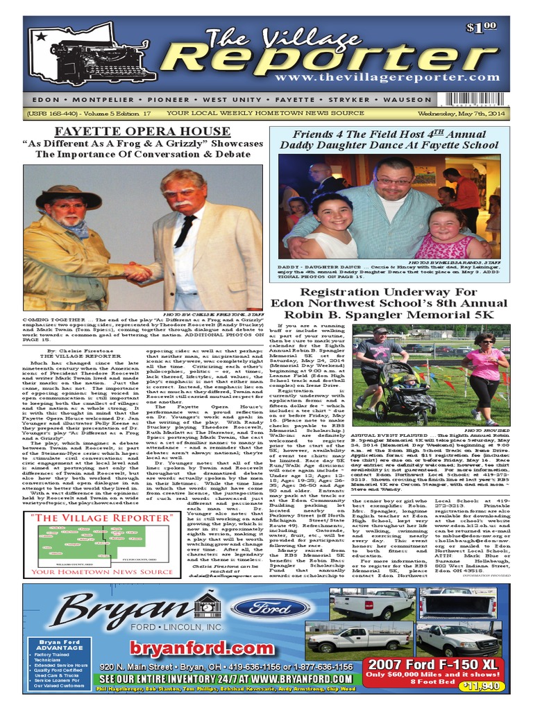 The Village Reporter - May 7th, 2014 | PDF | Sheriffs In The United ...