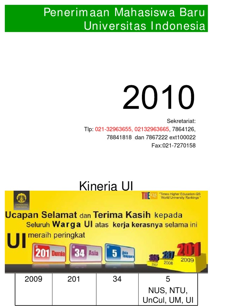 Penerimaan UI2010 | PDF