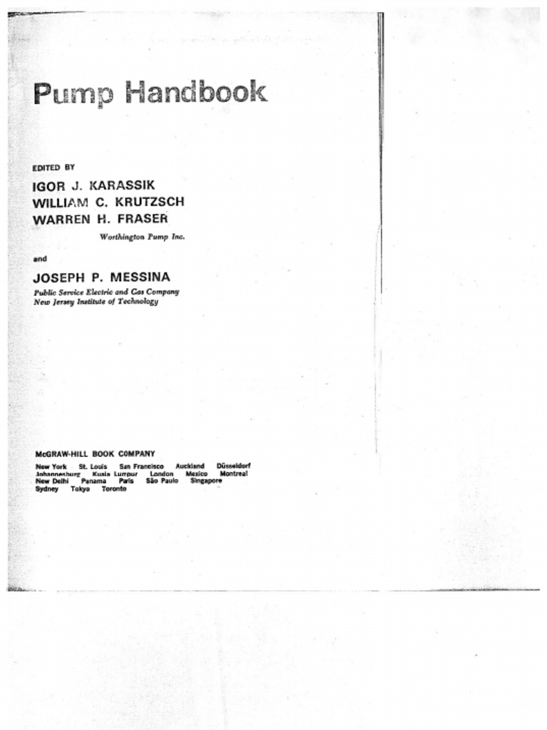 Pump Handbook | PDF
