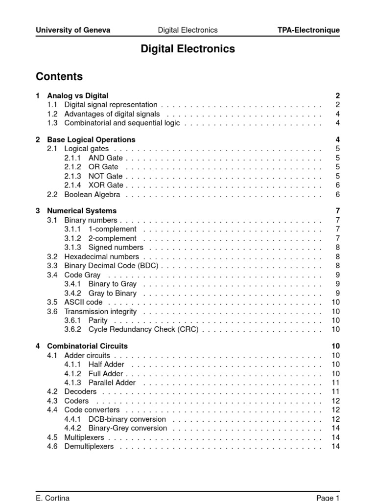 Digital Electronics | PDF