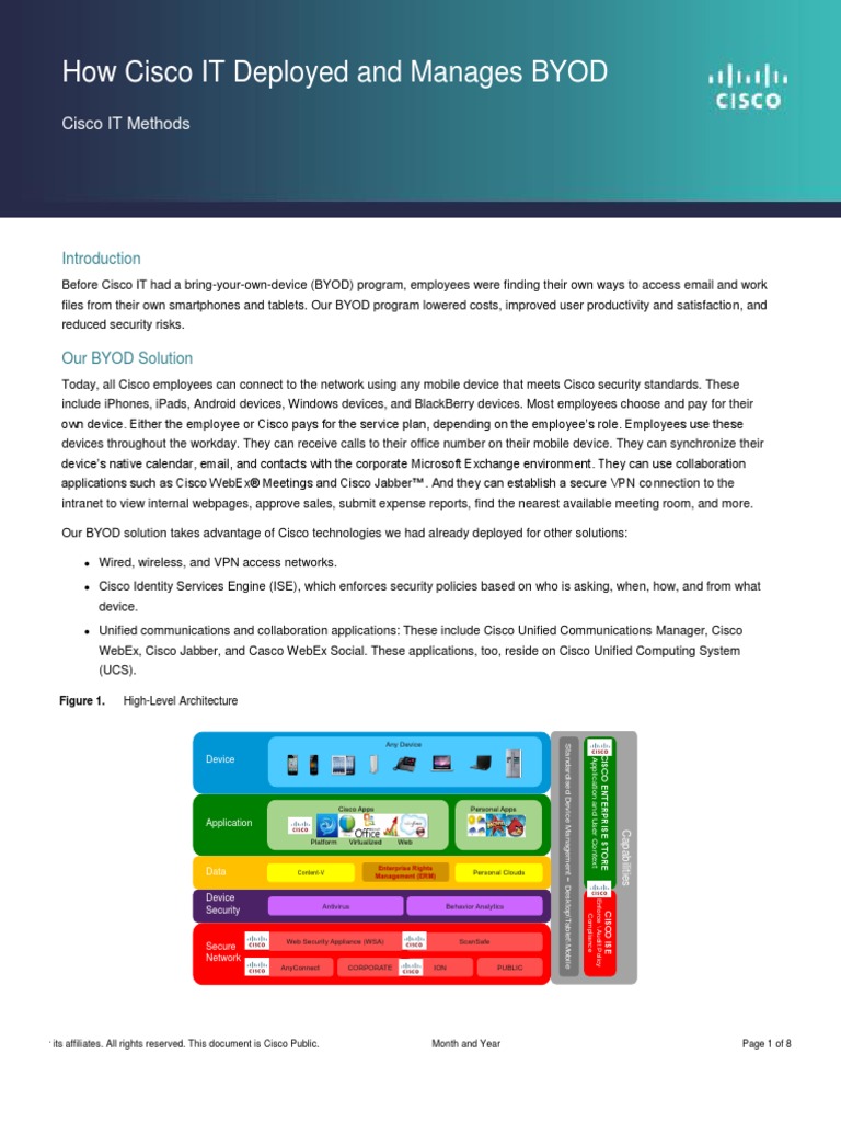 How Cisco IT Deployed and Manages BYOD | PDF | Cisco Systems | Provisioning