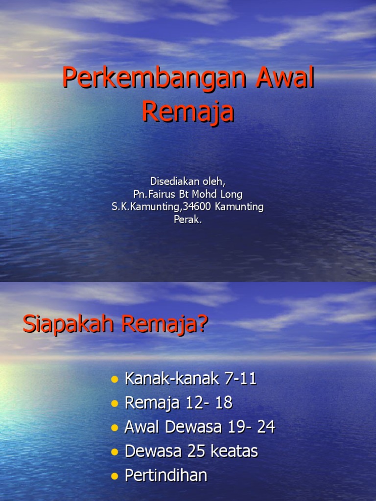 Perkembangan Awal Remaja | PDF