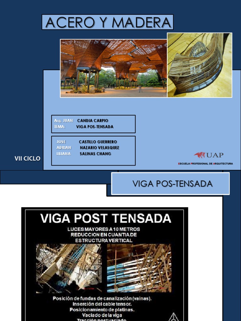Viga Postensada | PDF | Acero | Columna