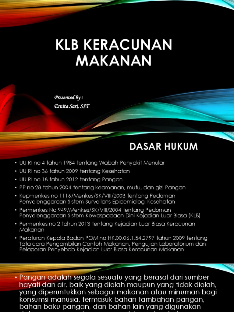 KLB Keracunan Makanan | PDF | Pengembangan Diri | Kesehatan Holistik KLB Keracunan Makanan | PDF | Pengembangan Diri | Kesehatan Holistik