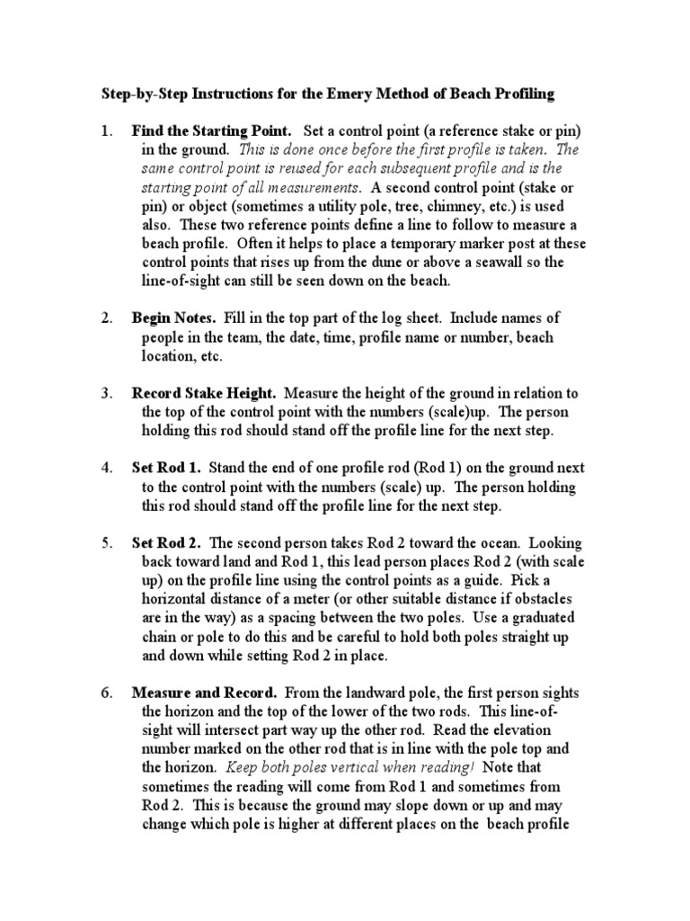 Beach Profile Method | PDF | Beach | Nature