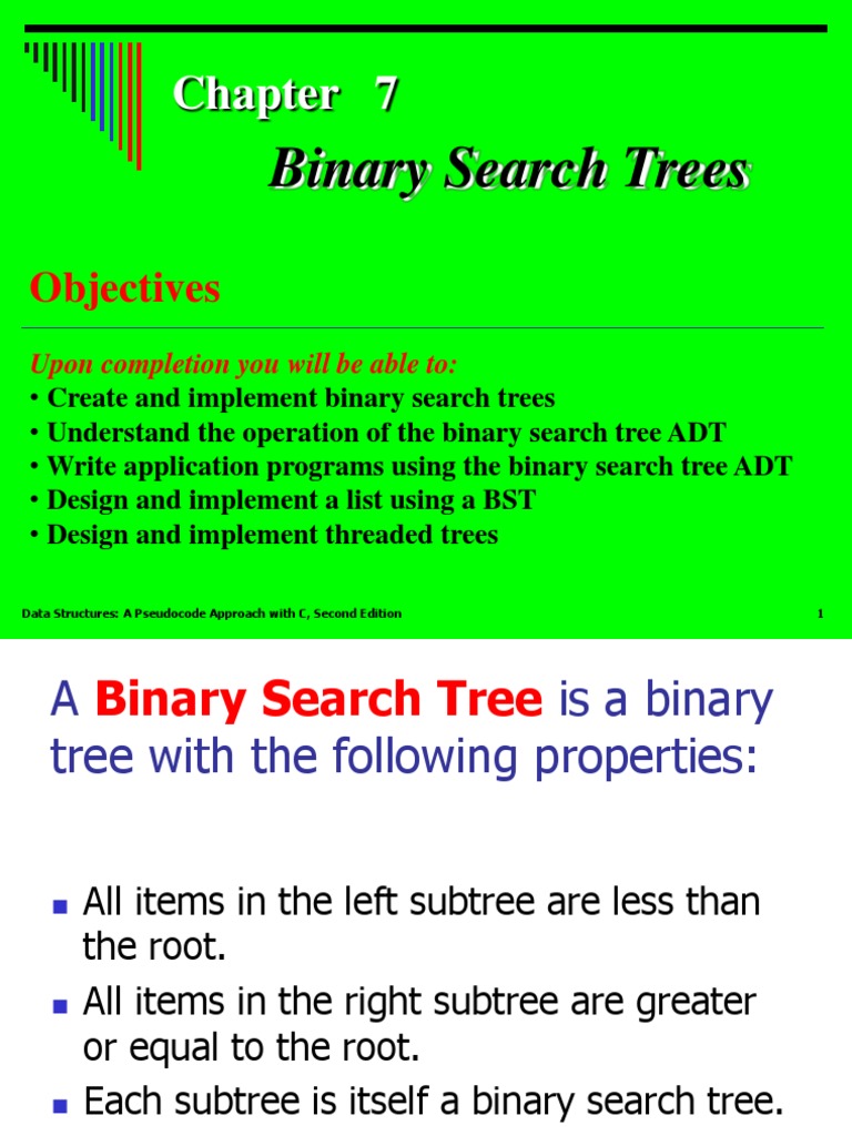 Binary Search Trees Objectives Download Free Pdf Computer Data Algorithms And Data Structures